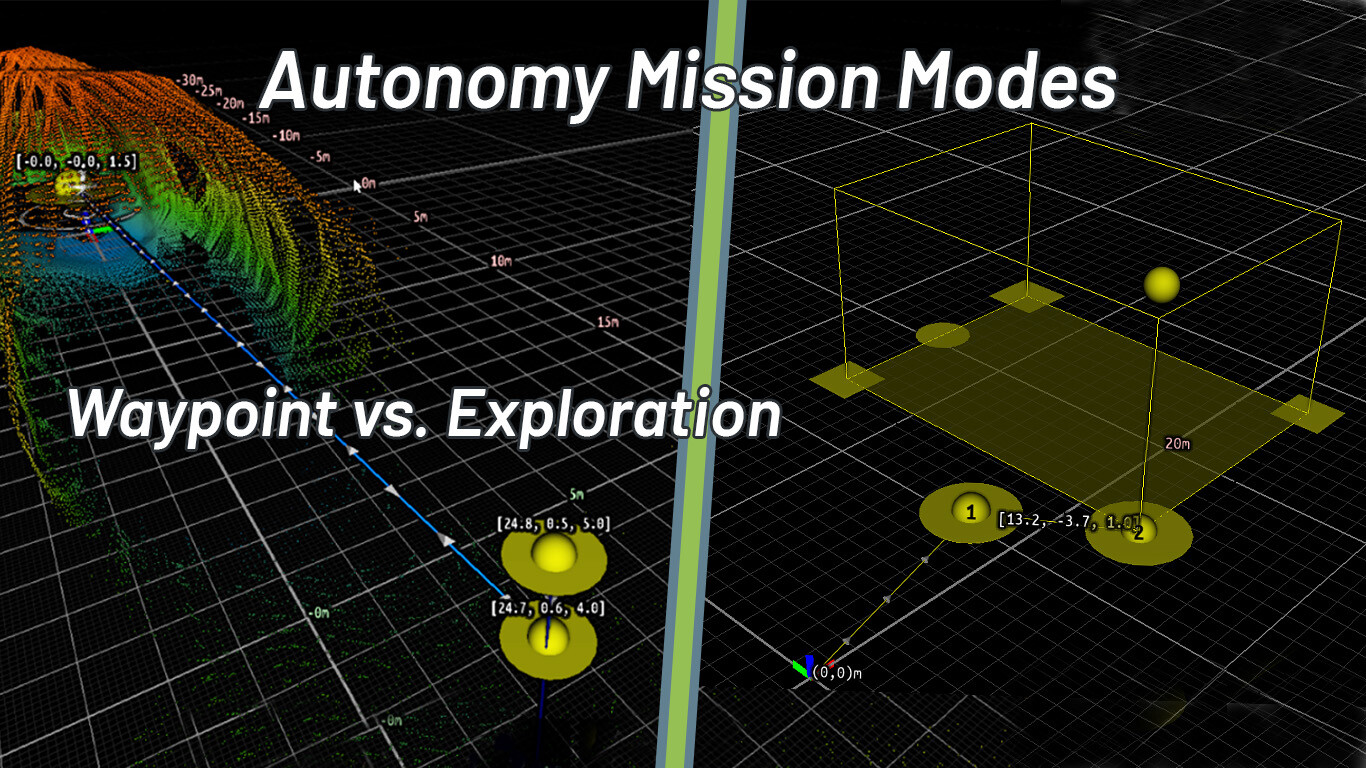 Autonomy Mission Modes: Waypoint vs Exploration